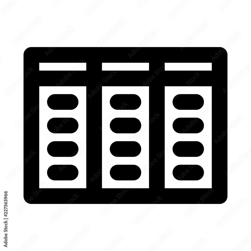 Vetor de Datatable Table Excel Sheet Database Sql vector icon do Stock ...