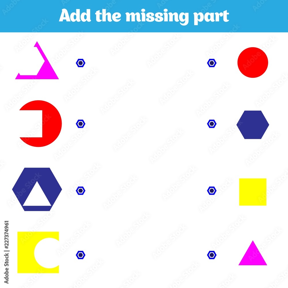 Puzzle game. Visual Educational Game for children. Task: find the ...