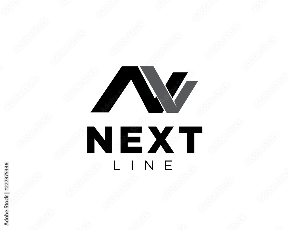 Nl, Nv Initials logo Design inspiration Stock Vector | Adobe Stock