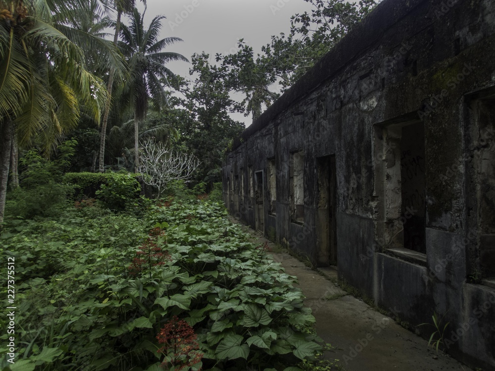 Ruins of the old civilian hospital built by the Japanese on Tonoas ...