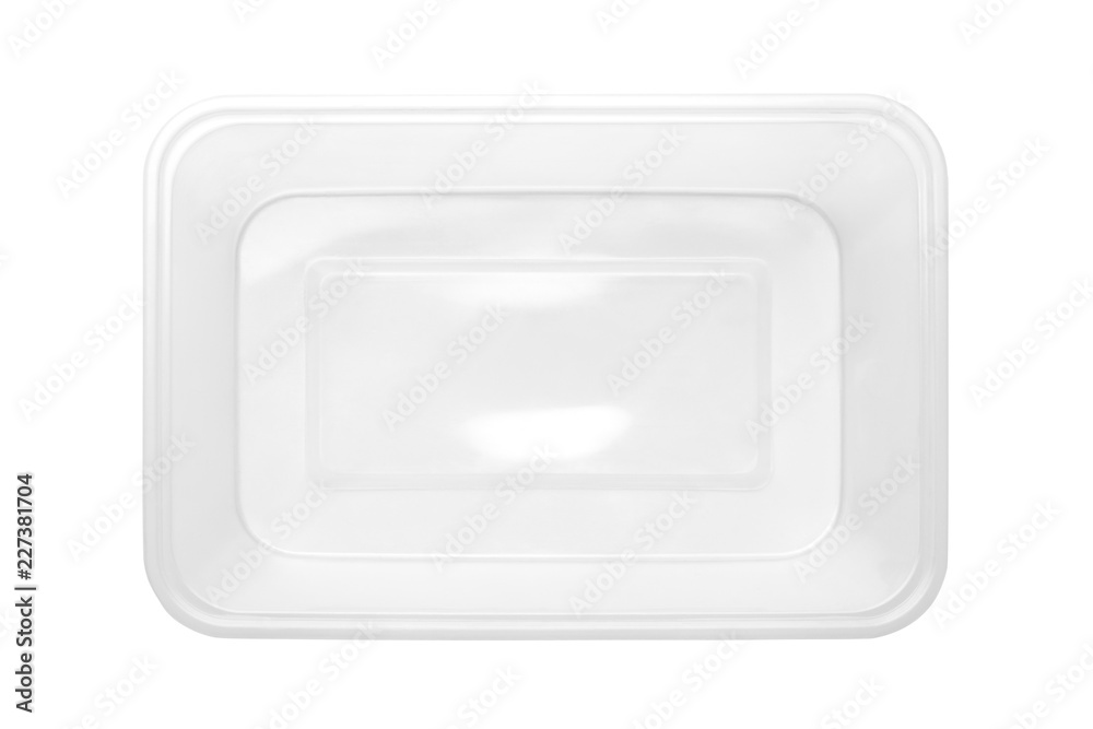 Top view of plastic food box isolated on white background Stock Photo ...