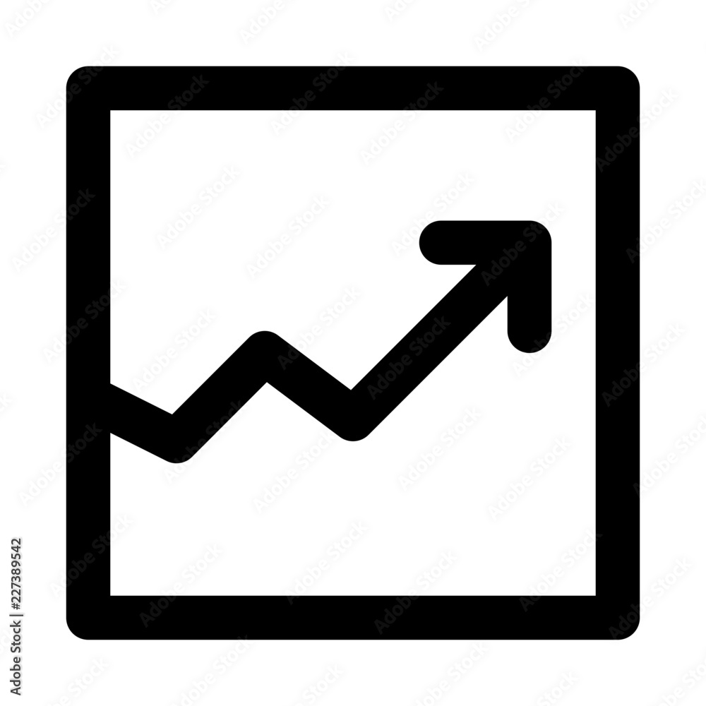 chart stock grow arrow vector icon Stock Vector | Adobe Stock
