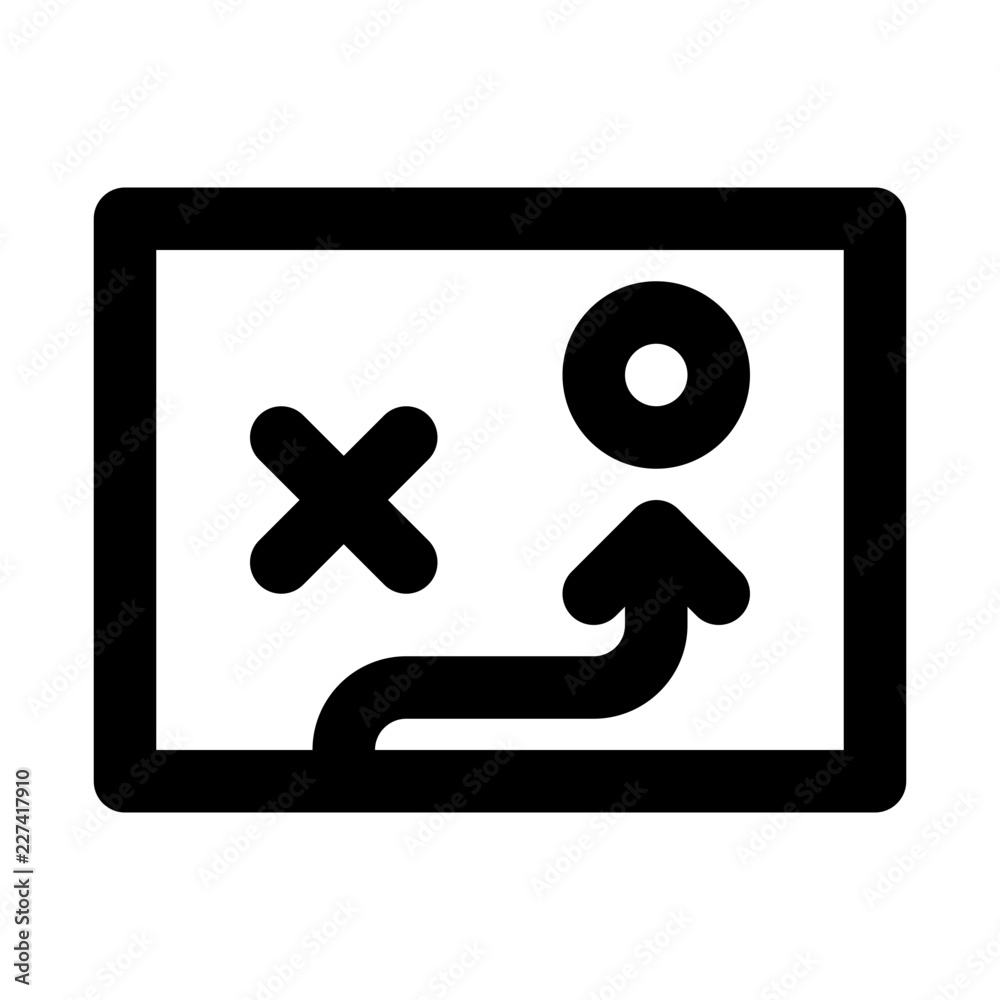 Proactive Strategy Map Obstacle vector icon Stock Vector | Adobe Stock