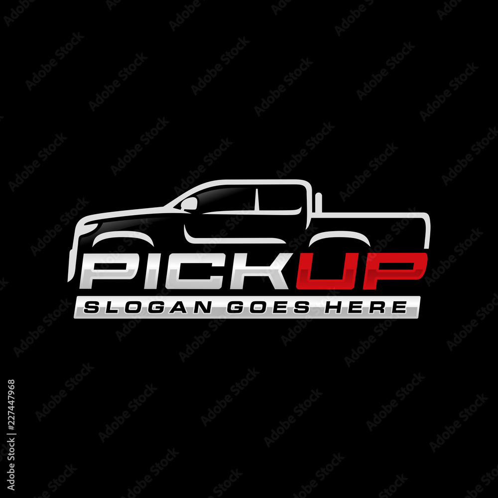 Pick Up car logo template Stock Vector | Adobe Stock