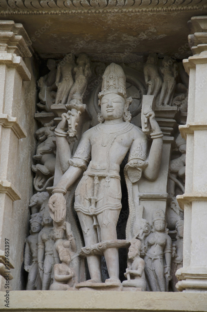 LAKSHMANA TEMPLE, North Wall, Niche, - Sukra on pedestal, Western Group ...
