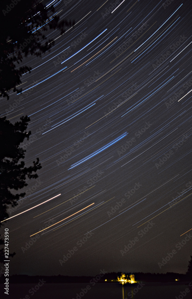 Long exposure star trails. Stock Photo | Adobe Stock