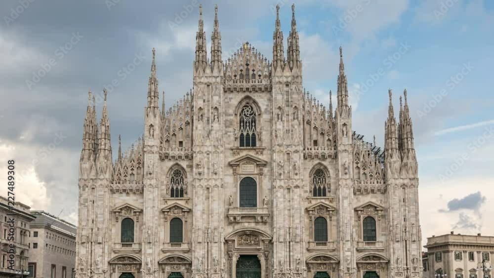 Duomo di Milano, a famous Milan Cathedral and one of the most visited ...