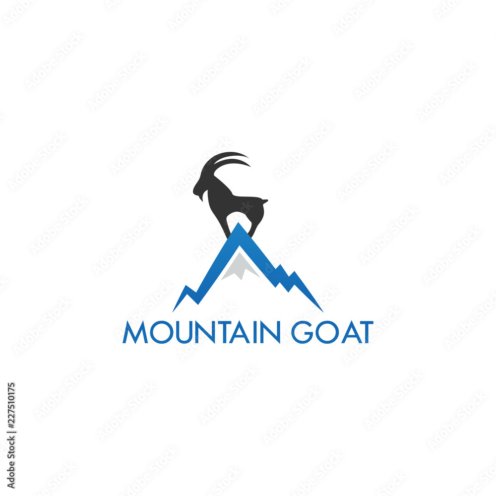 Mountain goat logo icon template Stock Vector | Adobe Stock
