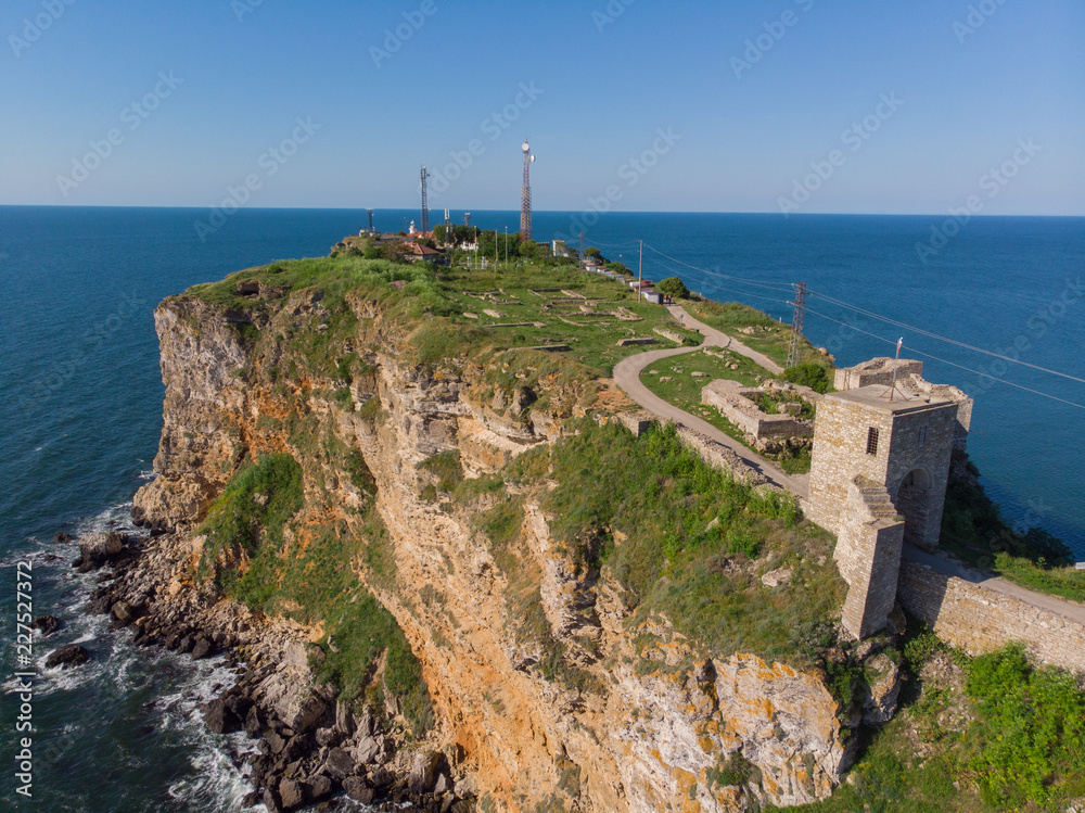 AERIAL view of monumental historical town of Kaliakra Unesco world ...