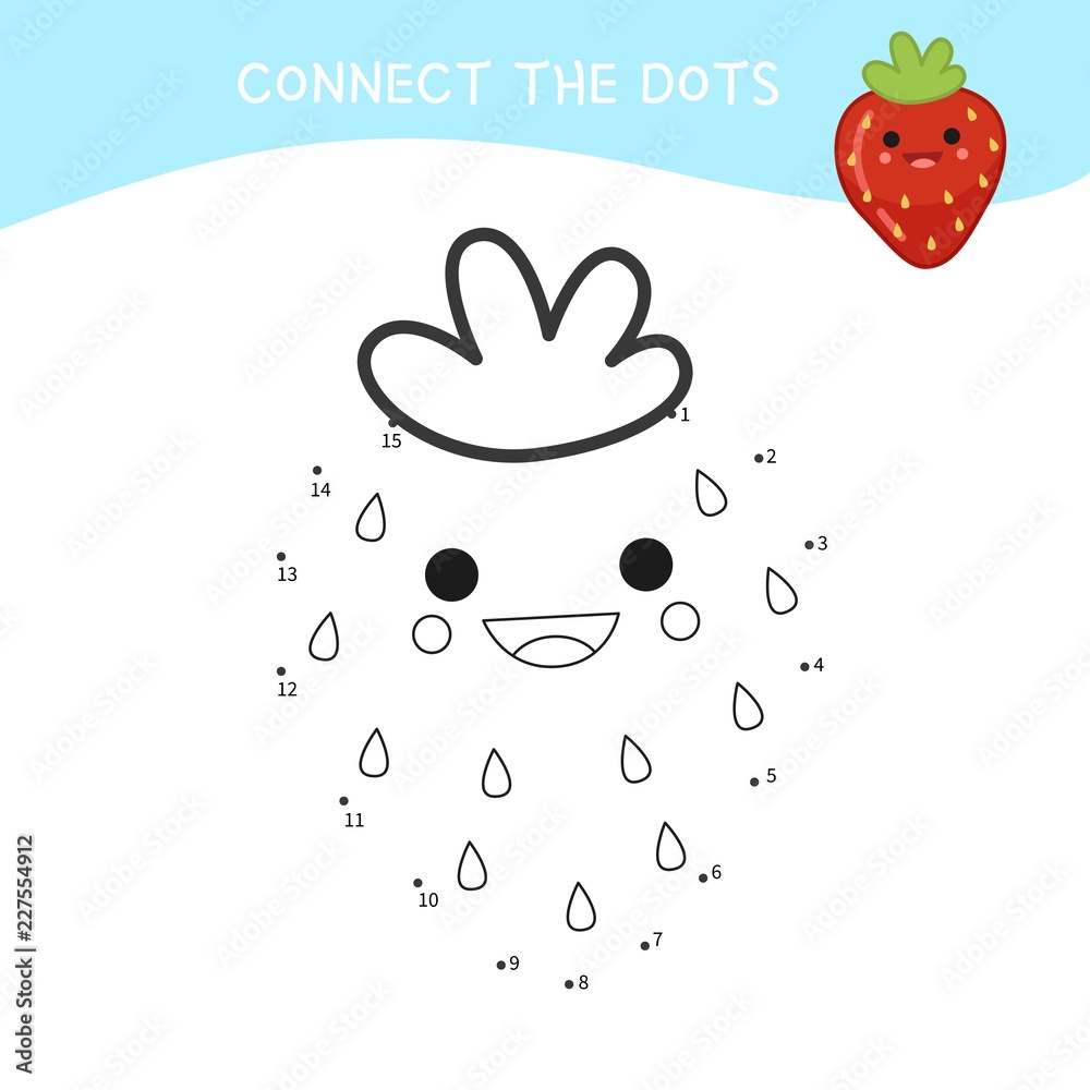 Educational game for kids. Dot to dot game for children. Cartoon ...