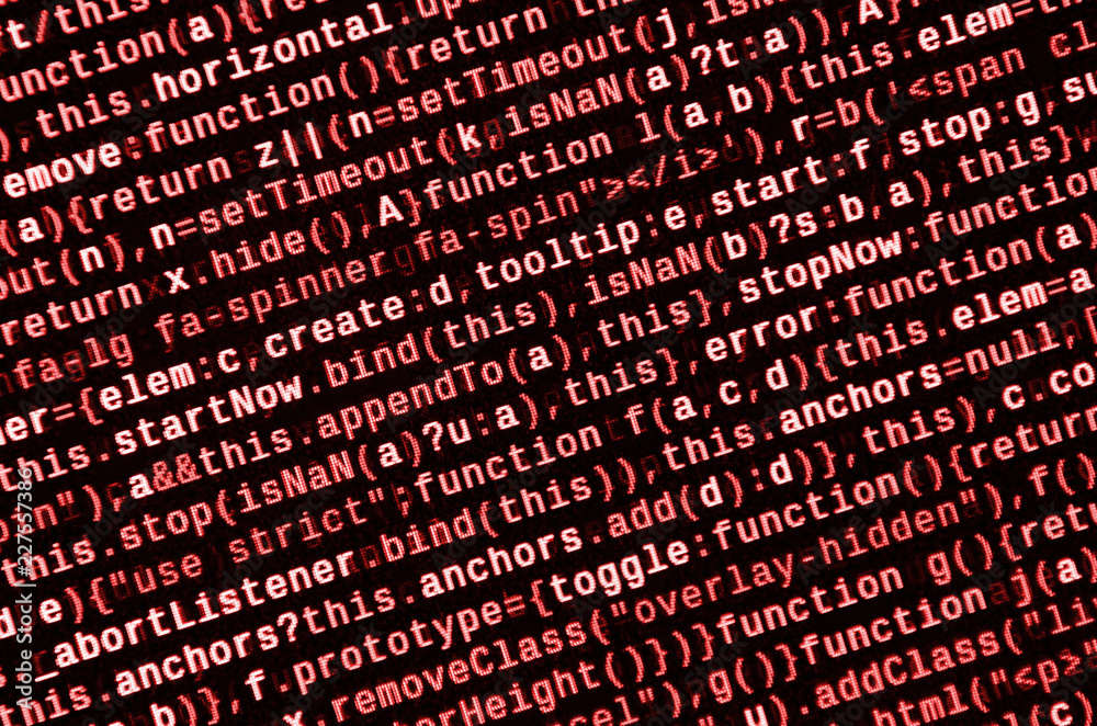 Big data and Internet of things trend. IT specialist workplace. Website ...