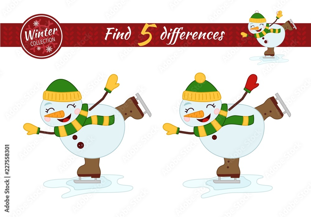 Find differences. Educational game for children. Cartoon vector ...