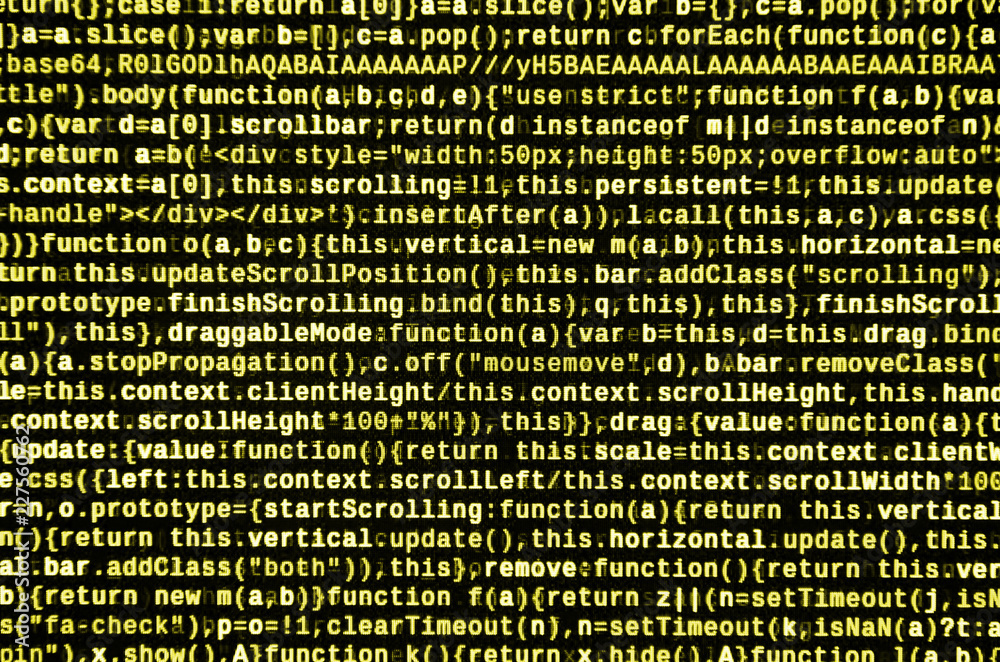 JavaScript code in text editor. Coding cyberspace concept. Screen of ... JavaScript code in text editor. Coding cyberspace concept. Screen of ...