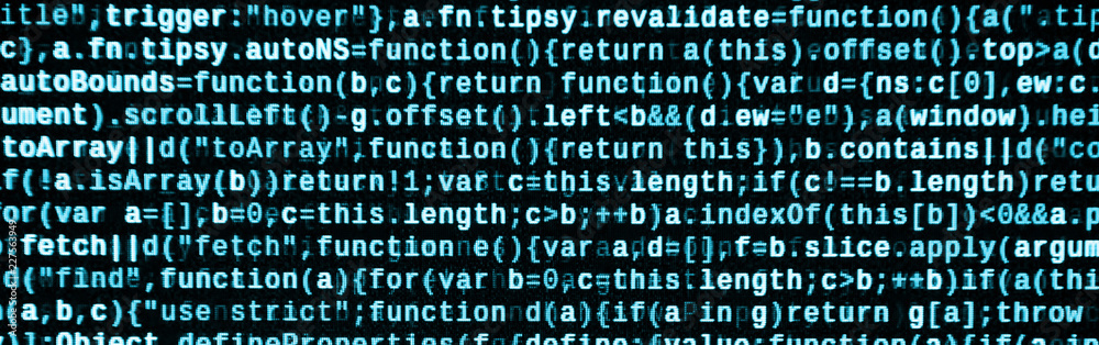 Big data and Internet of things trend. IT specialist workplace. Website ...