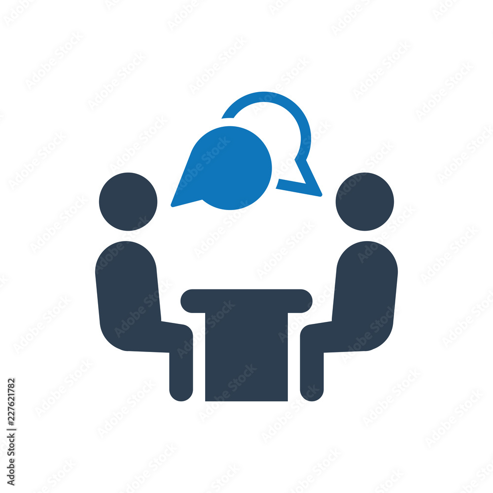 Job interview icon Stock Vector | Adobe Stock