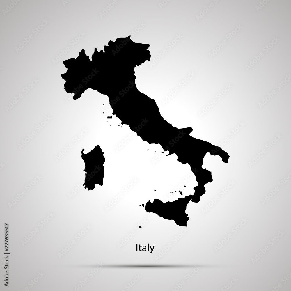 Italy Map Silhouette