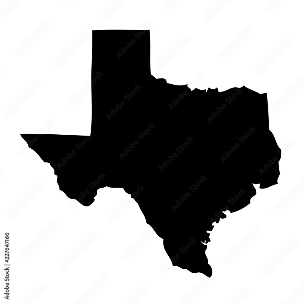 Texas - map state of USA Stock Vector | Adobe Stock