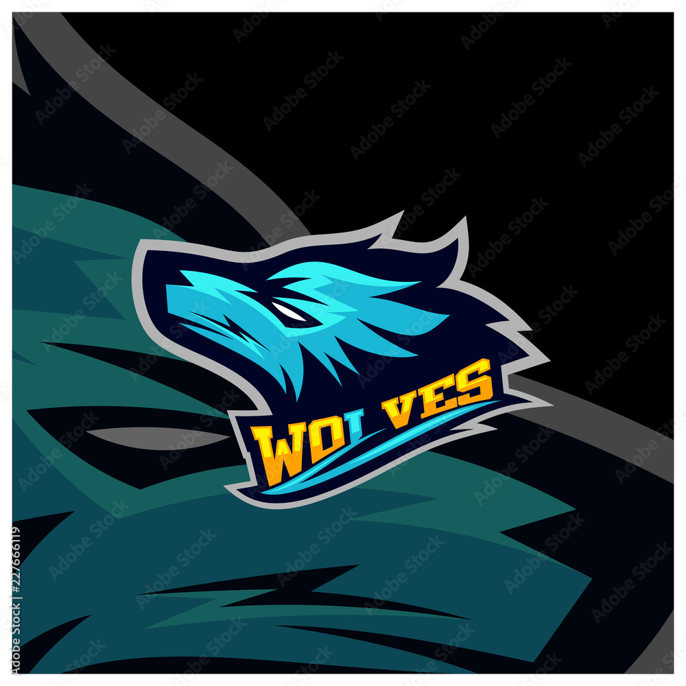 Modern professional Wolf logo for a sport team. Wolf logo vector ...