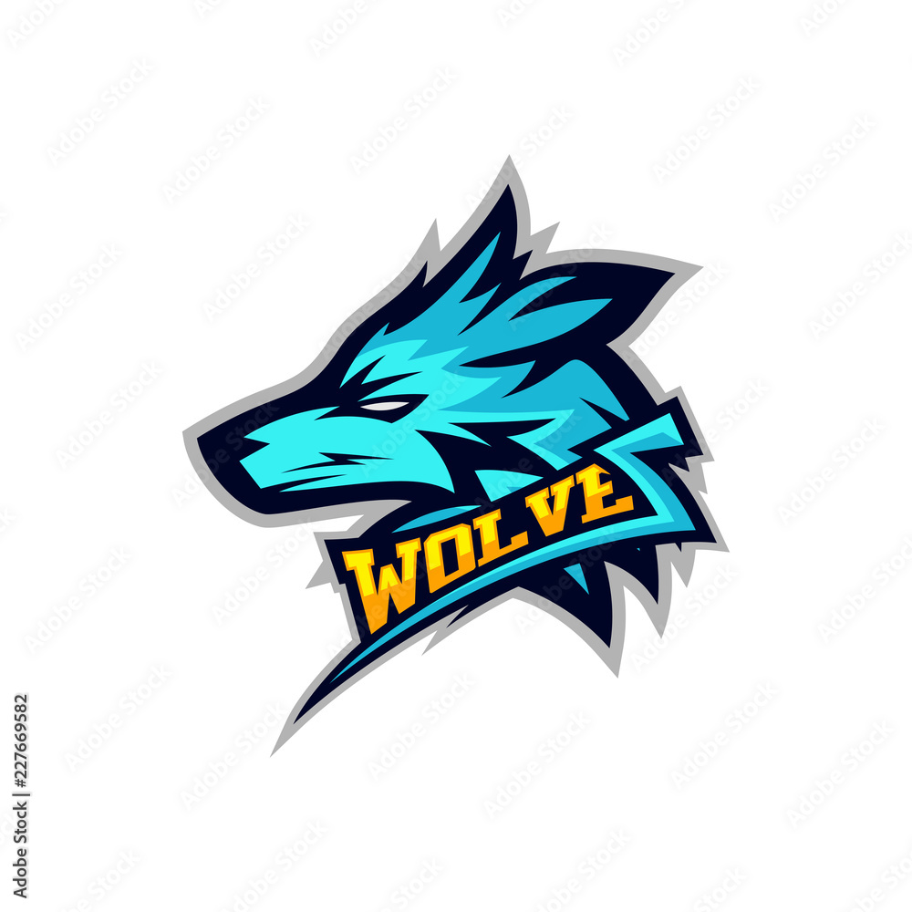 Modern professional Wolf logo for a sport team. Wolf logo vector ...