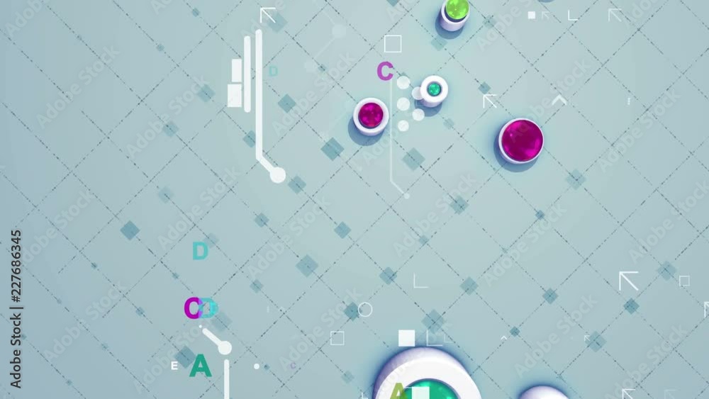 A vertical pan 3d rendering of a grey background with diamond looking ...