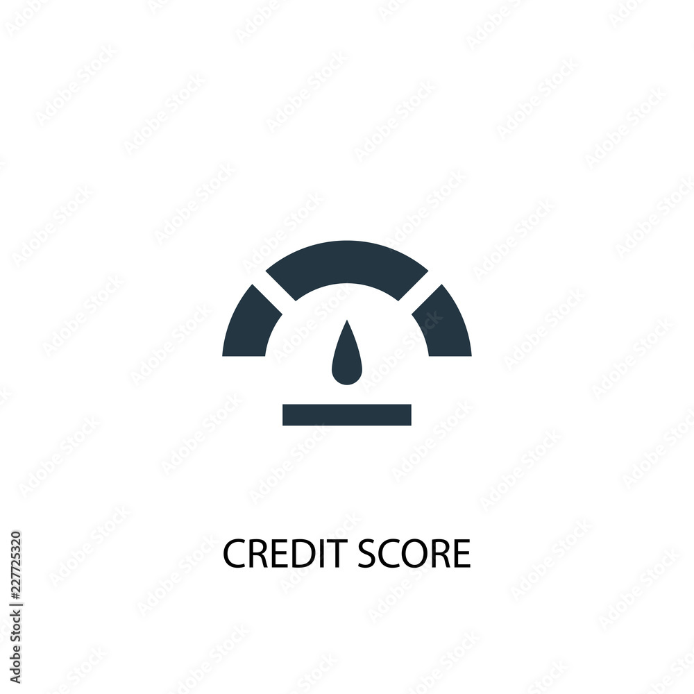Credit score icon. Simple element illustration. Credit score concept ...