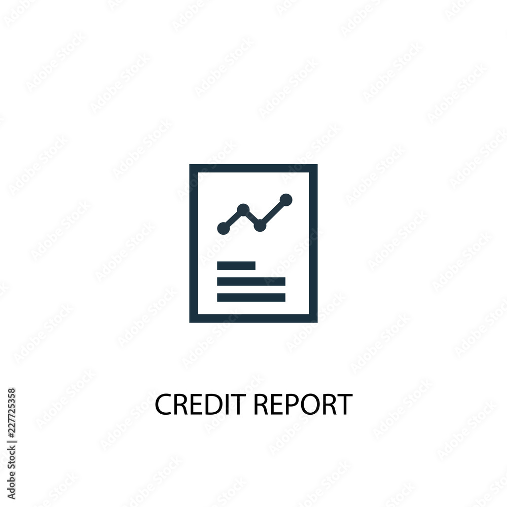 Credit report icon. Simple element illustration. Credit report concept ...