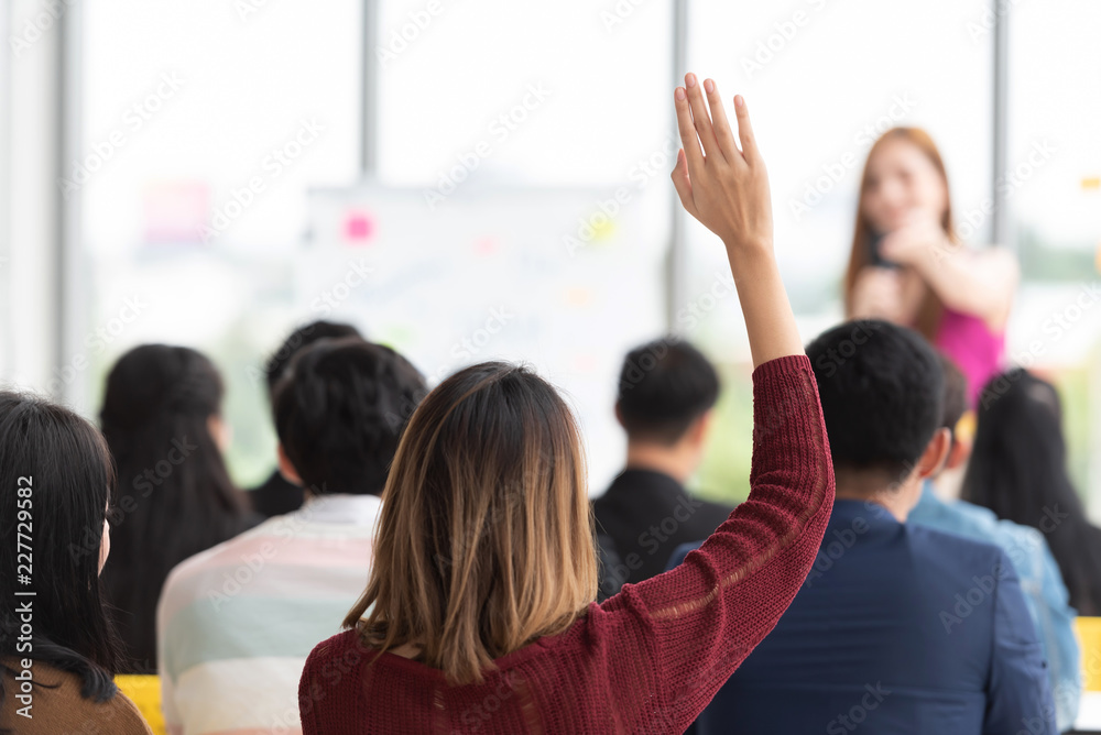 Student Raising Hand Up In A Classroom Foto De Stock Adobe Stock Student Raising Hand Up In A Classroom Foto De Stock Adobe Stock