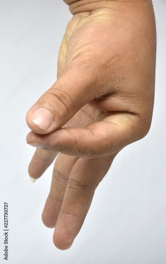 Styles of fingers, thumb, forefinger, middle finder, ring finger and ...