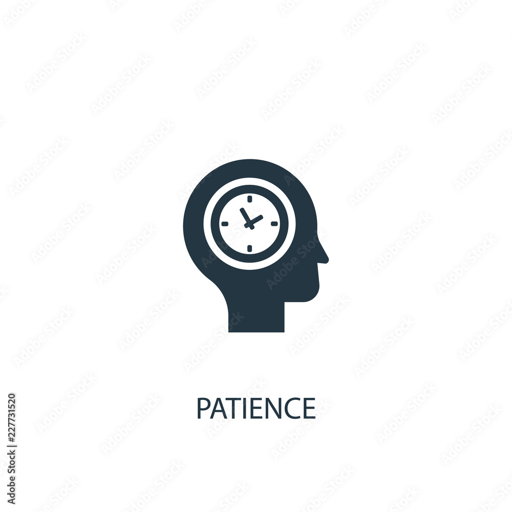 patience icon. Simple element illustration. patience concept symbol ...