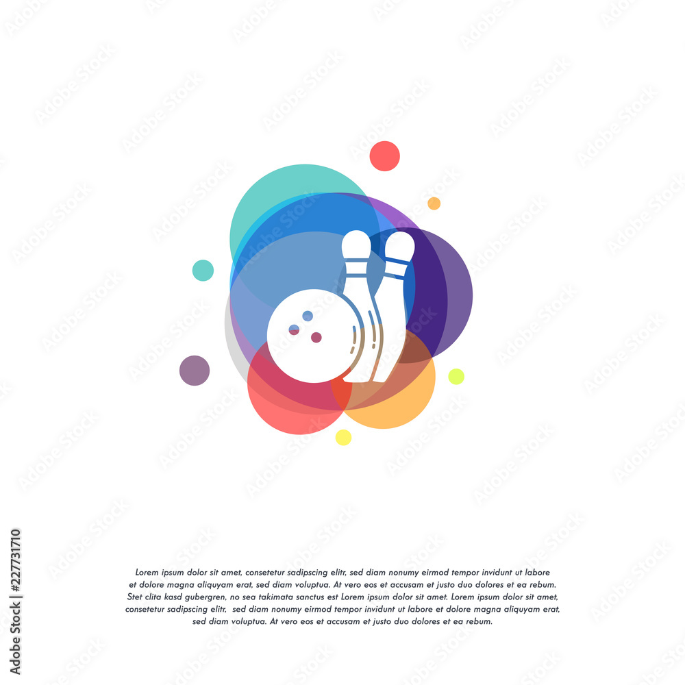 Colorful Bowling logo vector, Sport logo designs template, design ...