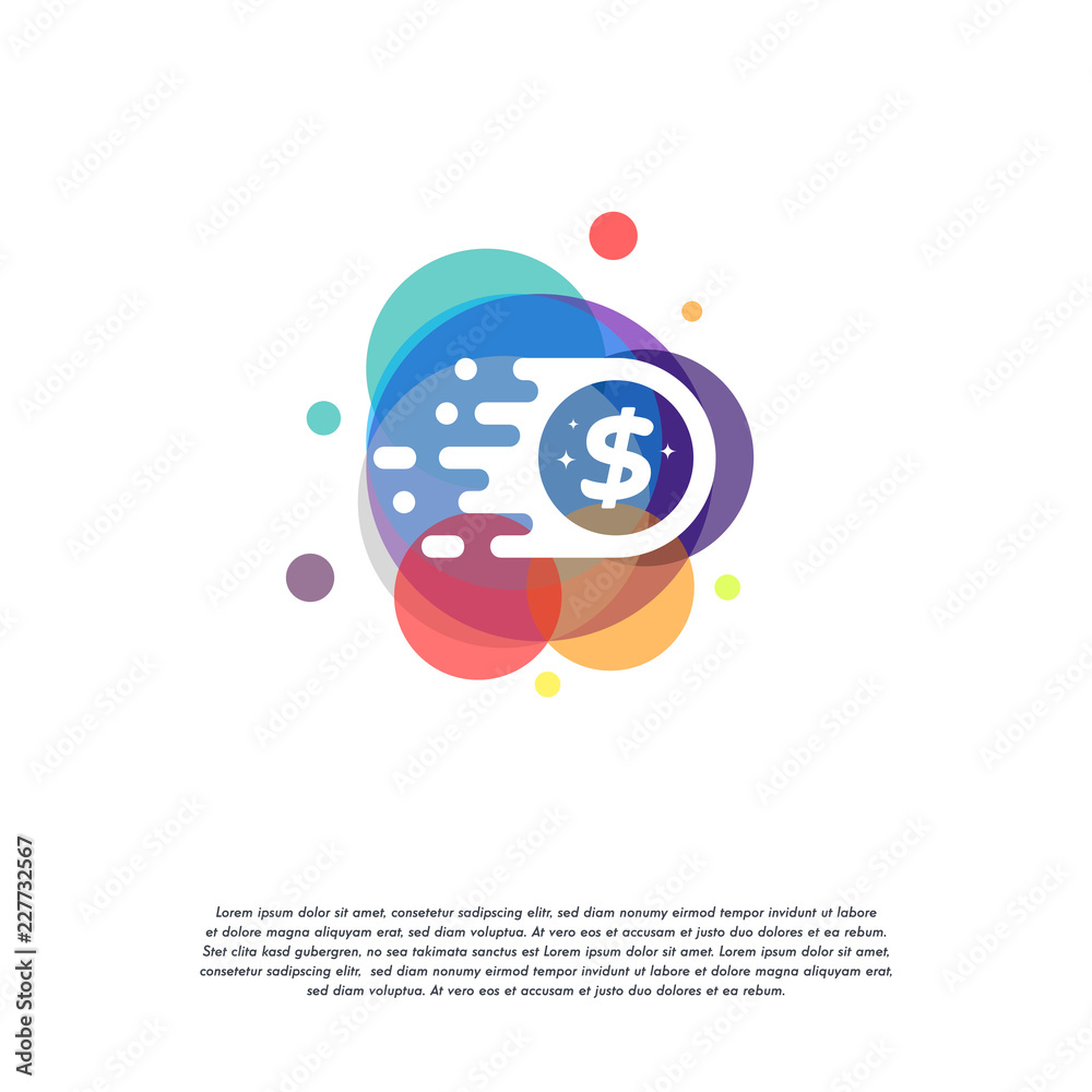 Colorful Finance logo vector, Fast Coin logo designs template, design ...