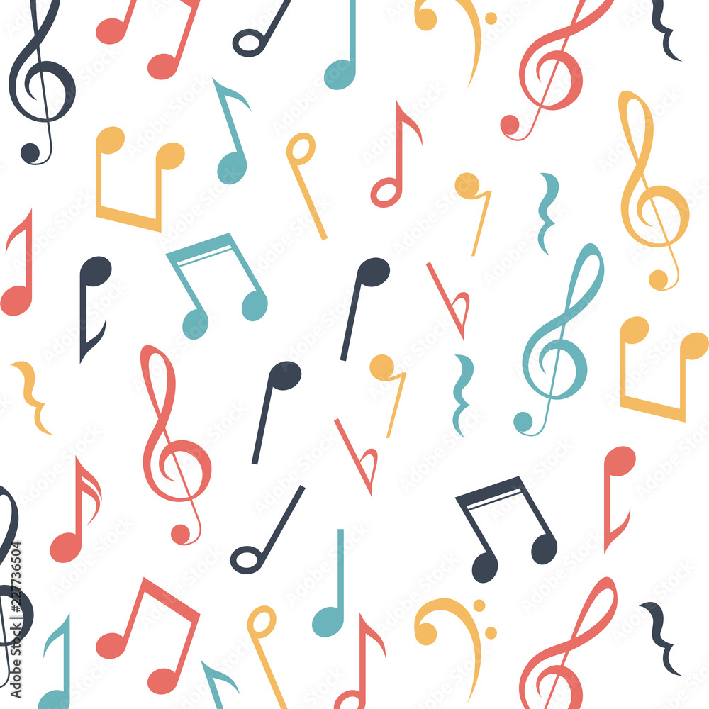 Music note background design Stock Vector | Adobe Stock