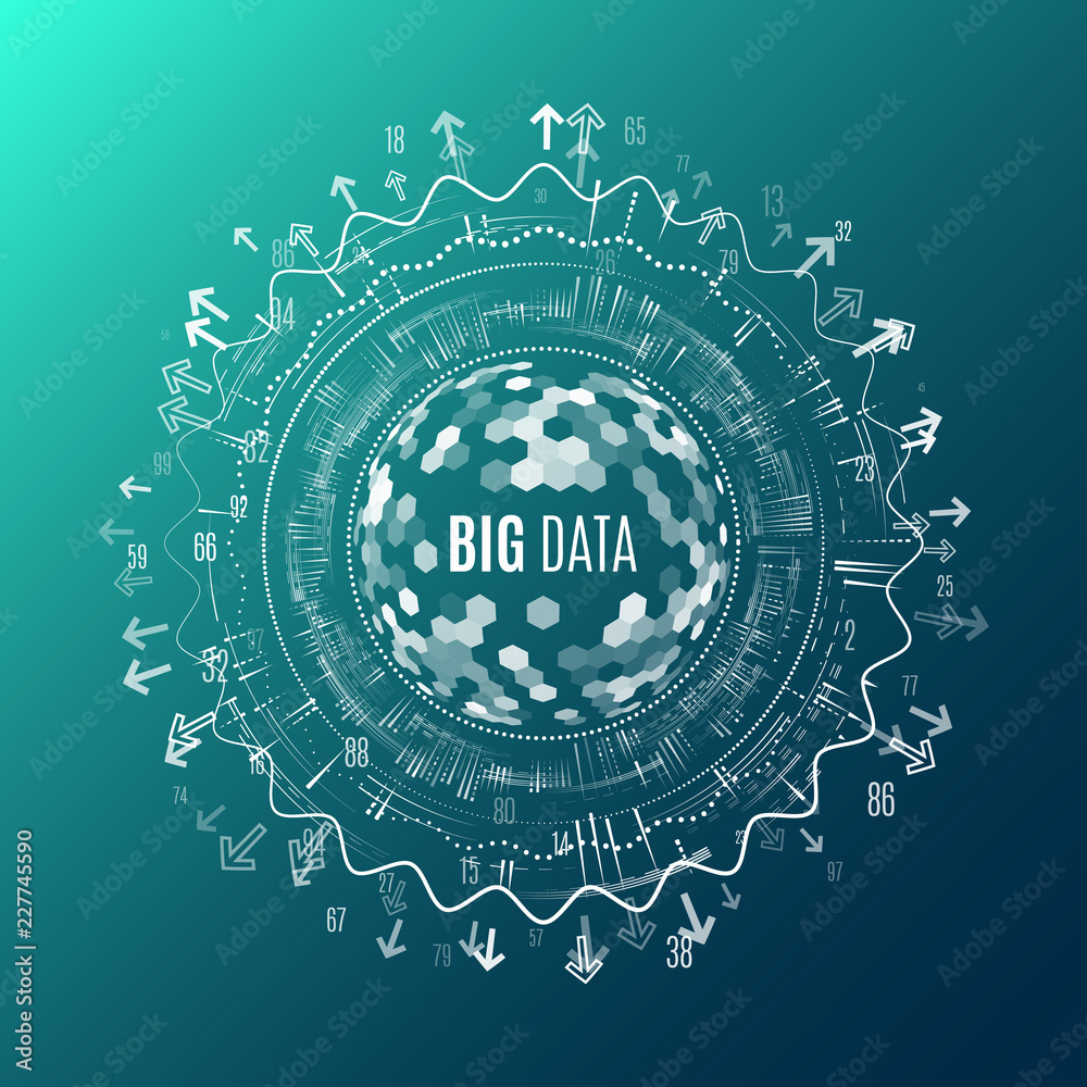 Big data visualization. Abstract background with dots array and lines ... Big data visualization. Abstract background with dots array and lines ...