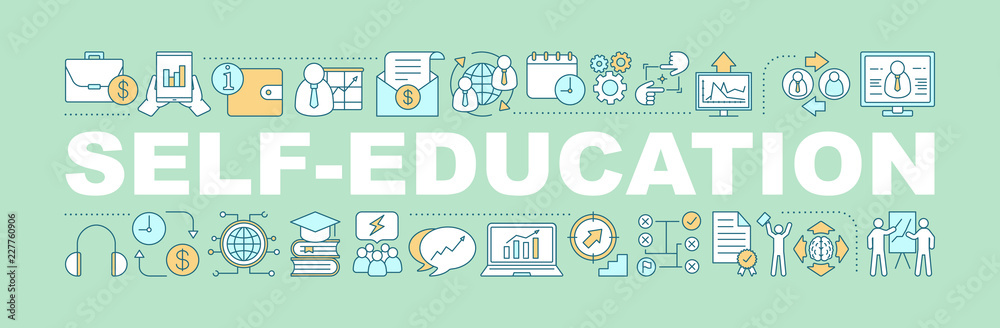 Self-education word concepts banner Stock Vector | Adobe Stock