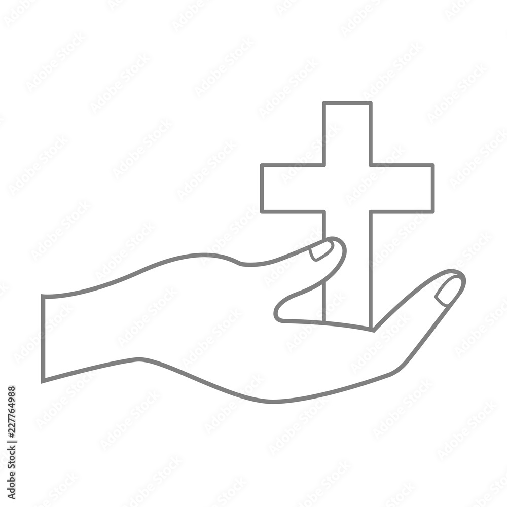 Catholic Cross Outline