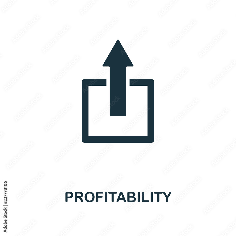 Profitability icon. Monochrome style design from business ethics icon ...