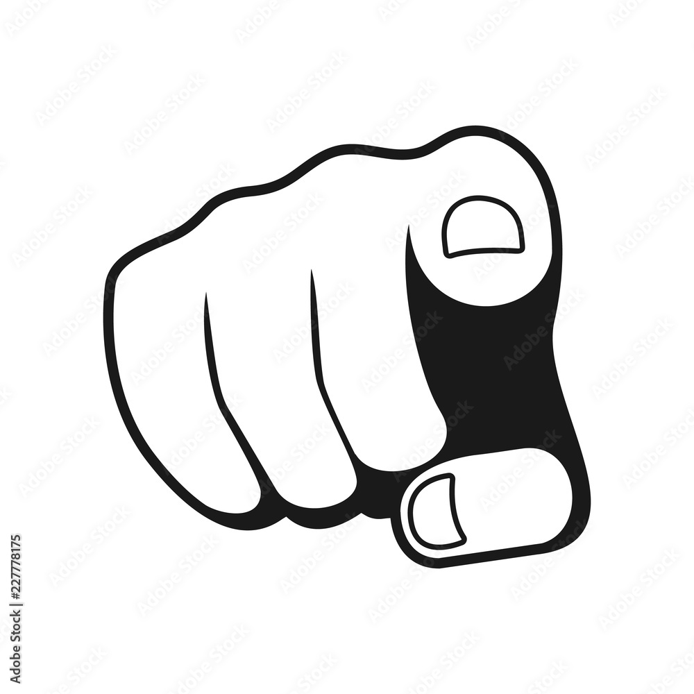 Finger pointing at you - vector icon Stock Vector | Adobe Stock