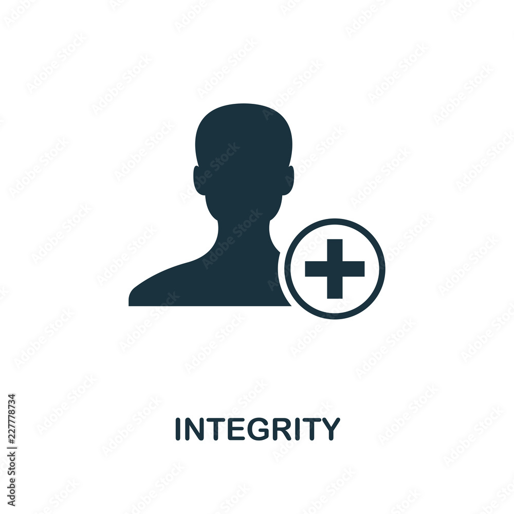 Integrity icon. Monochrome style design from business ethics icon ...