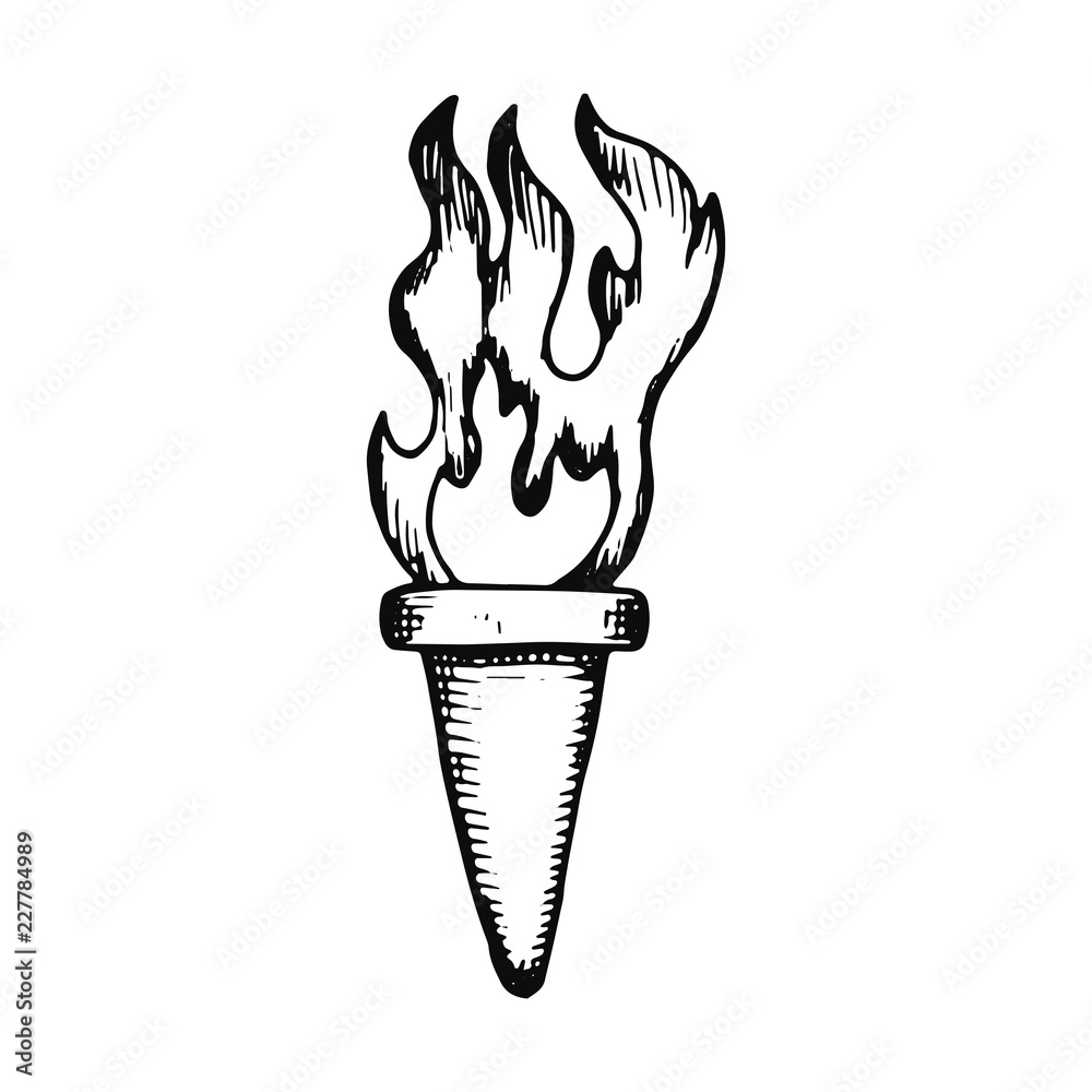 Fire Torch Drawing