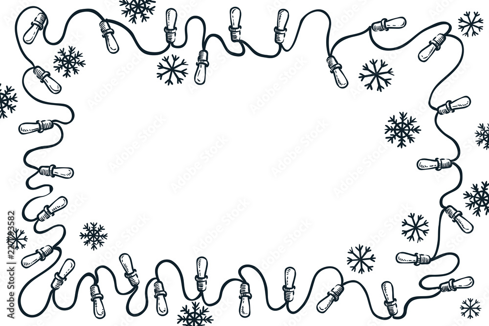 New Year Frame Vector