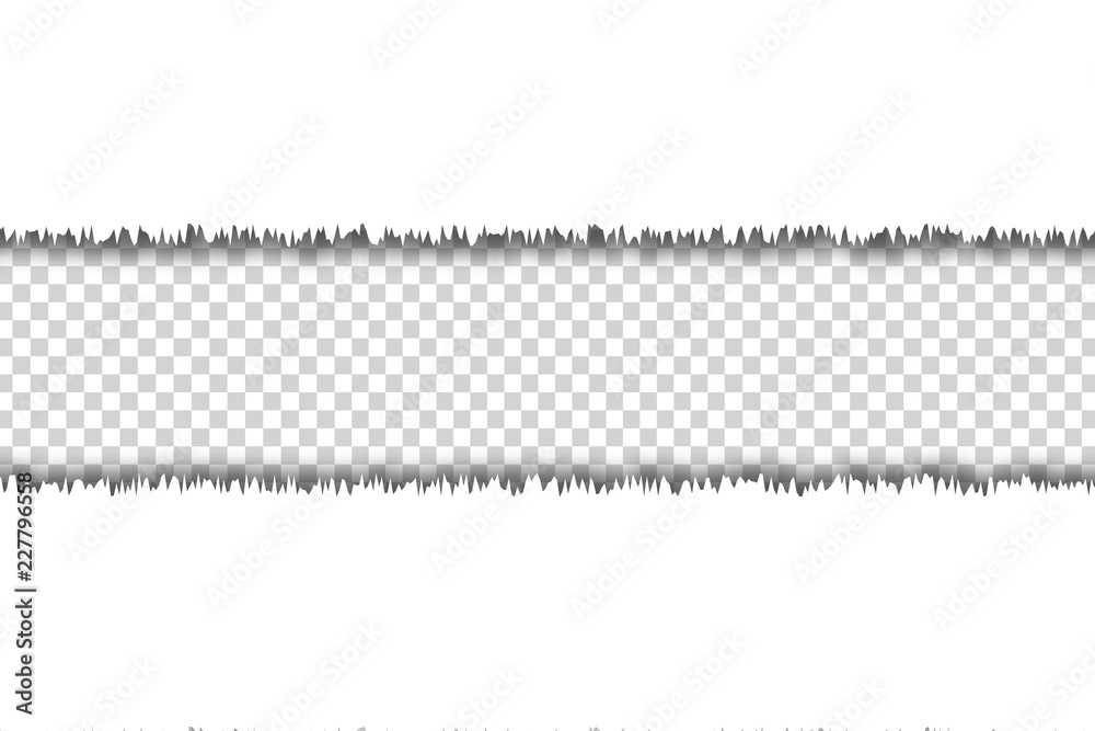 Vector realistic isolated ripped paper effect for decoration and ...