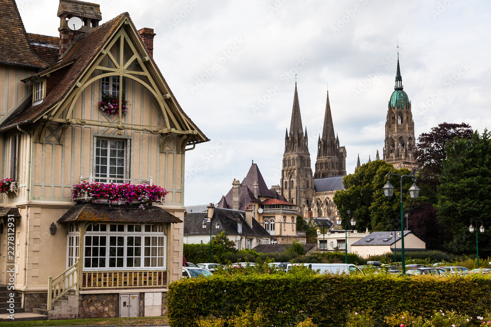 This is the Bayeux Cathedral in Bayeux town centre, known for its ...