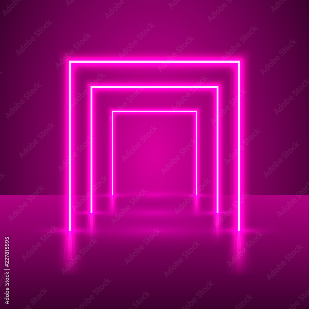 Neon show light podium purple background. Vector illustration Stock ... Neon show light podium purple background. Vector illustration Stock ...