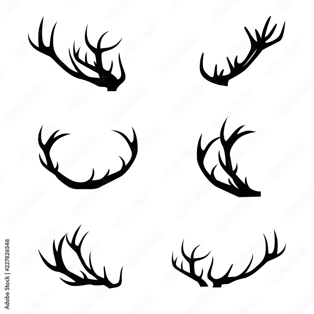 Deer antlers Stock Vector | Adobe Stock