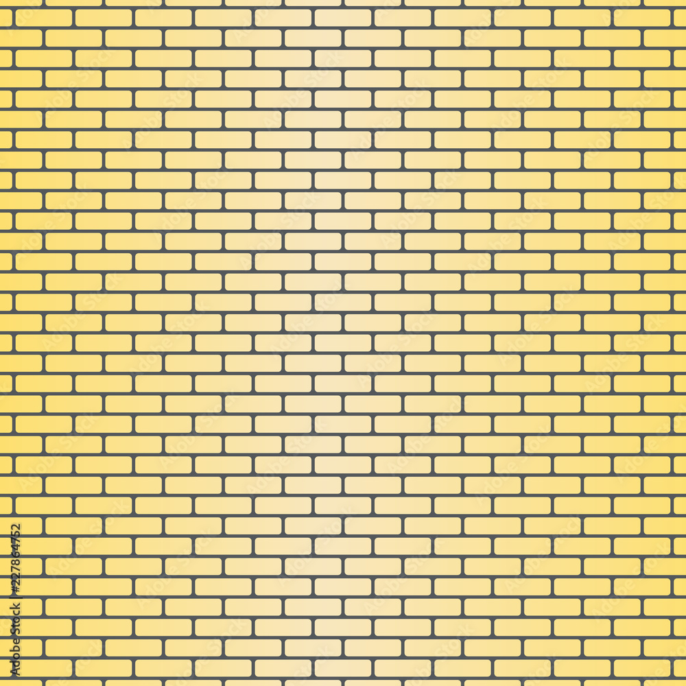 Vector golden brick wall pattern background with gradient of golden ...