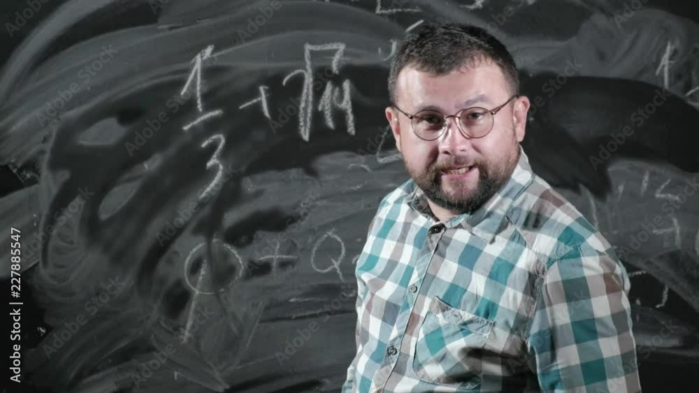 A brilliant mature mathematician brings a big board and completes an ...