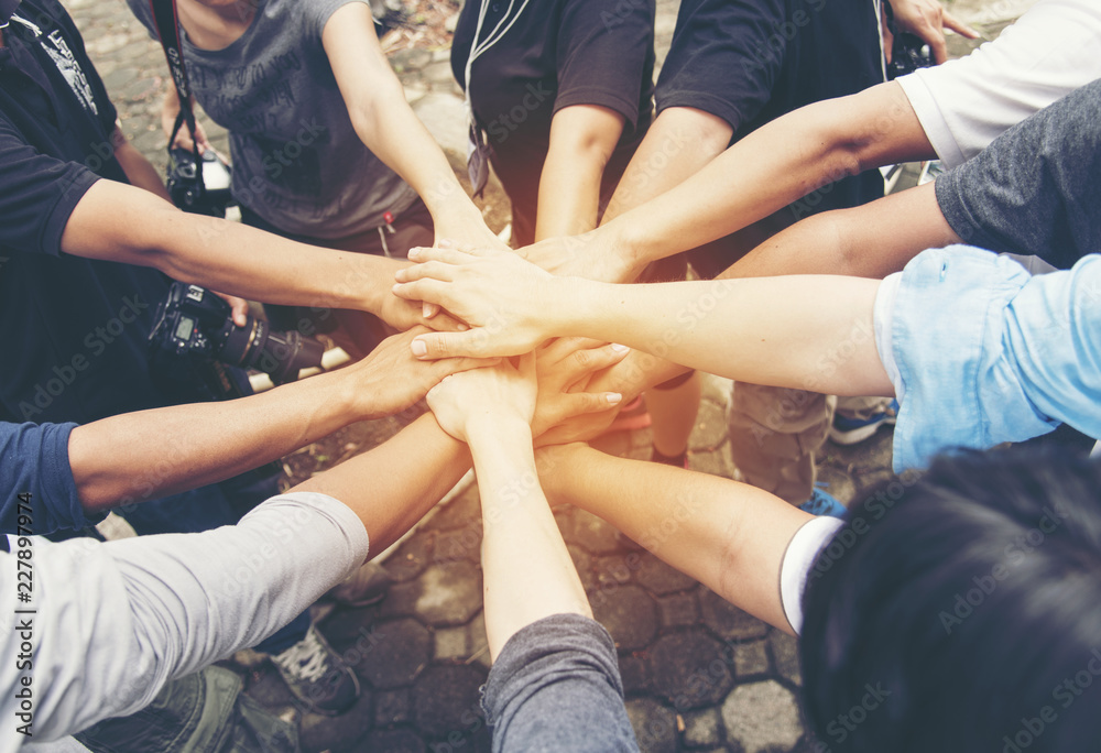 Volunteer Leader effective is key to success. Team Charity group of ...