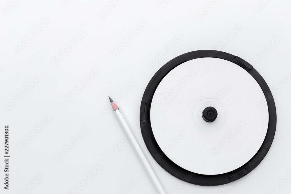 Blank white compact disk isolated on white background for your design ...
