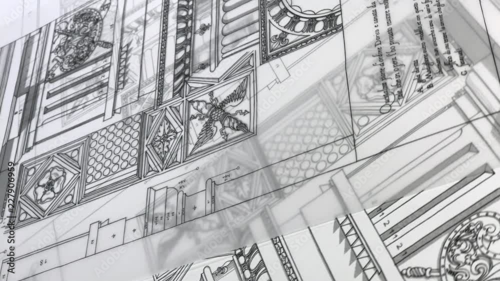 blueprints - drawings of antique architecture - drawings of antique ...