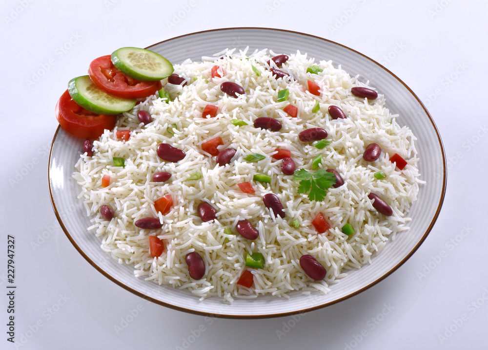 Delicious Rajma cooked with basmati rice Stock Photo | Adobe Stock